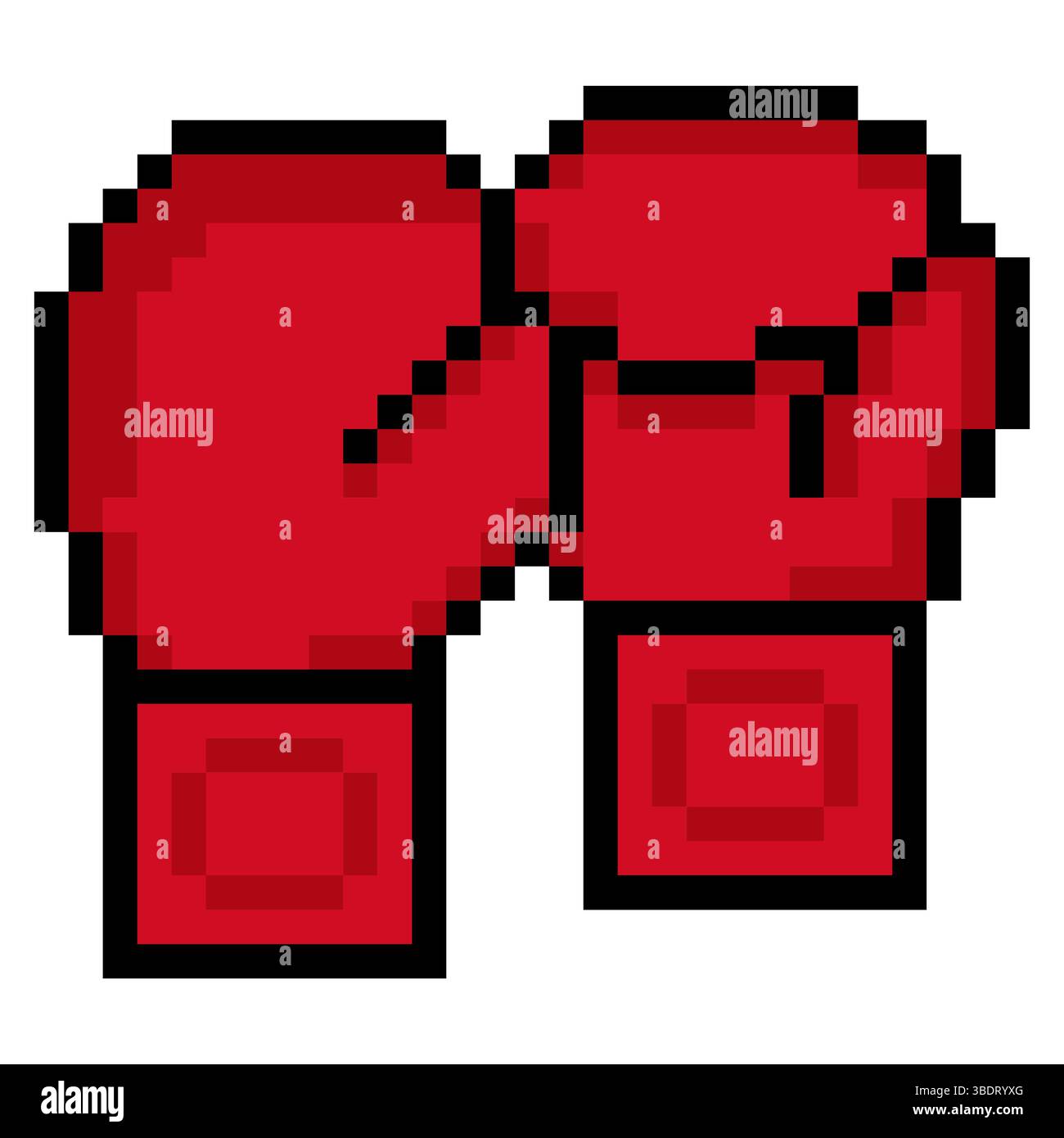 Red boxing gloves in pixel art style Stock Vector Image & Art - Alamy