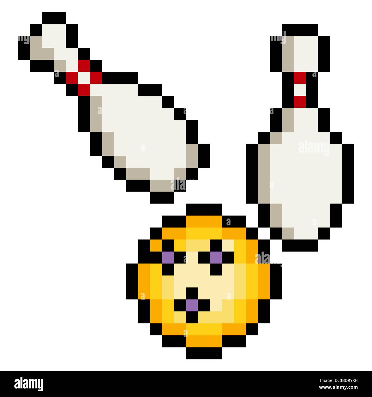 Bowling ball and bowling pins in 8 bit pixel art style Stock Vector ...