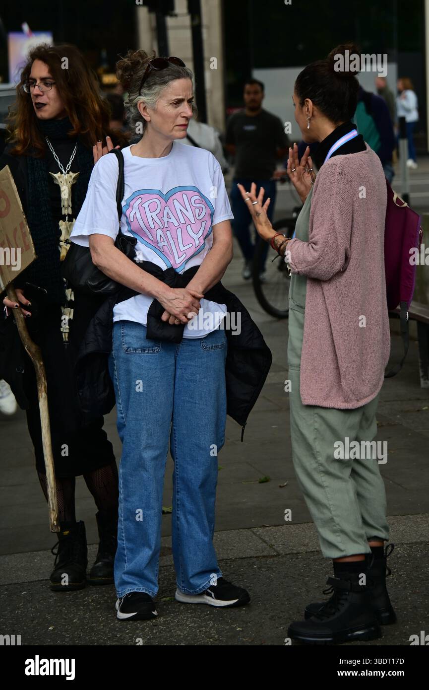 LONDON, UK. 25th May, 2025. Standing For Trans Rights Protest 'STRIVE ...