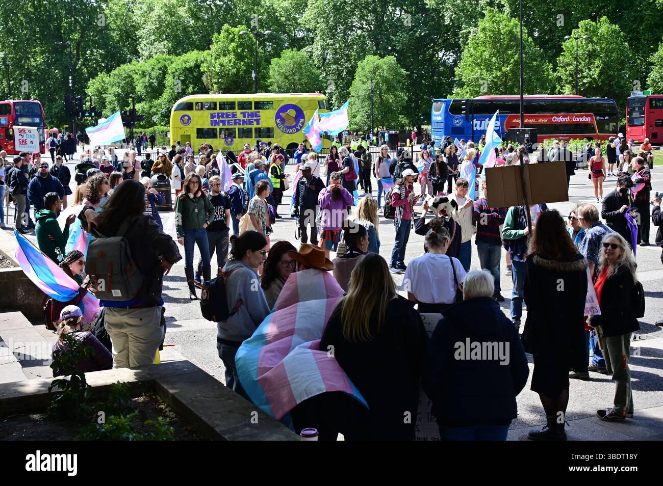 LONDON, ENGLAND, 25 May 2025: Standing For Trans Rights Protest 'STRIVE ...
