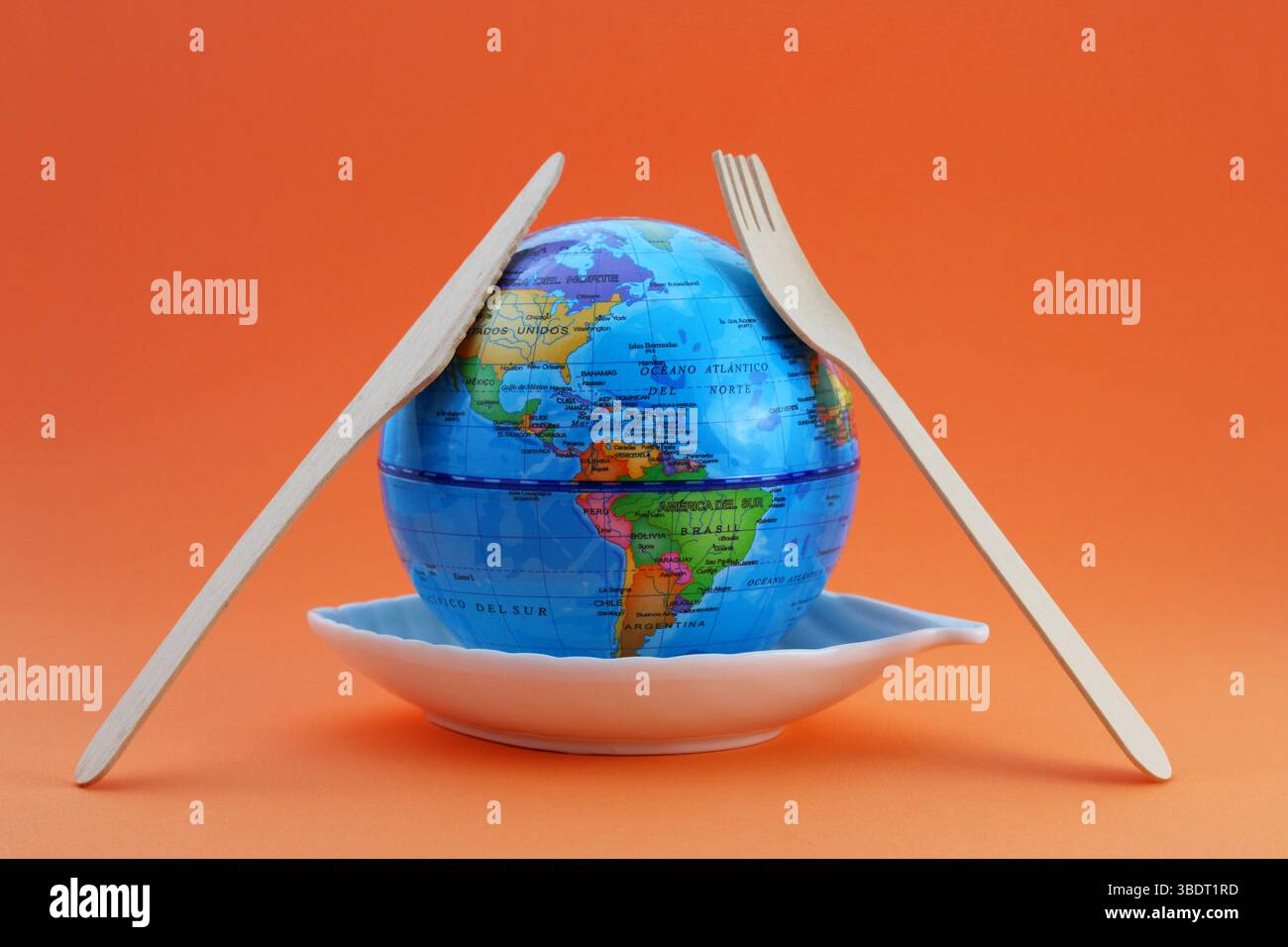 Foods in different regions of the world, planet served on a plate with ...