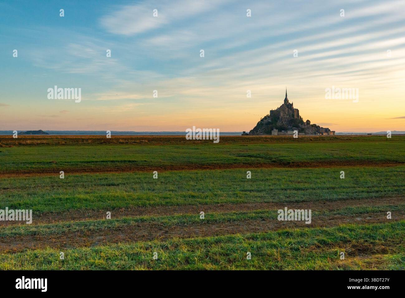 Landscape view of the Mont Saint-Michel with Tombelaine, and its ...