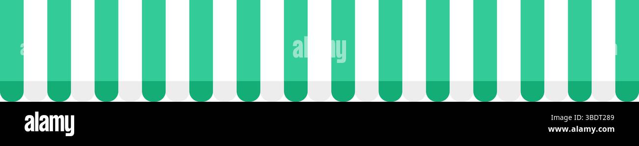 Shop awning mockup. Store canopy. Marketplace tent with green and white ...