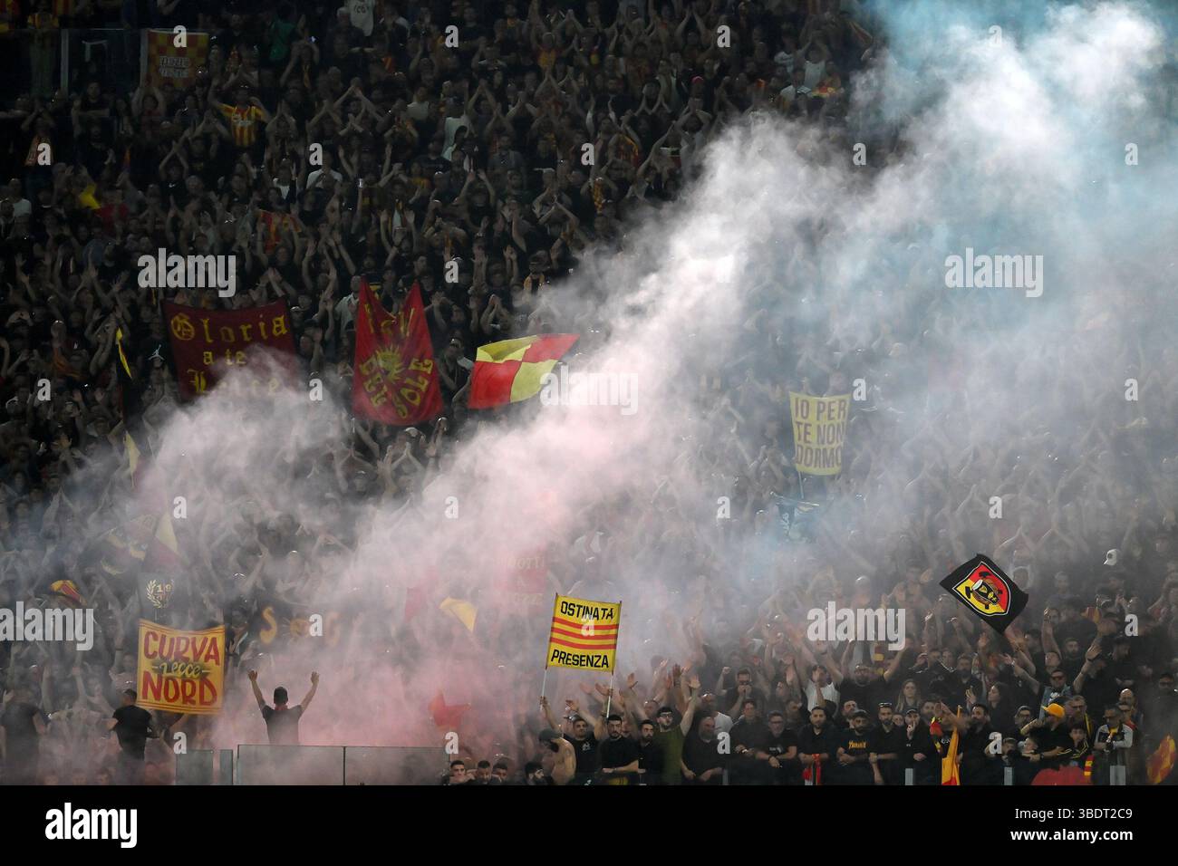 Rome, Lazio. 25th May, 2025. Lecce fans during the Serie A match ...