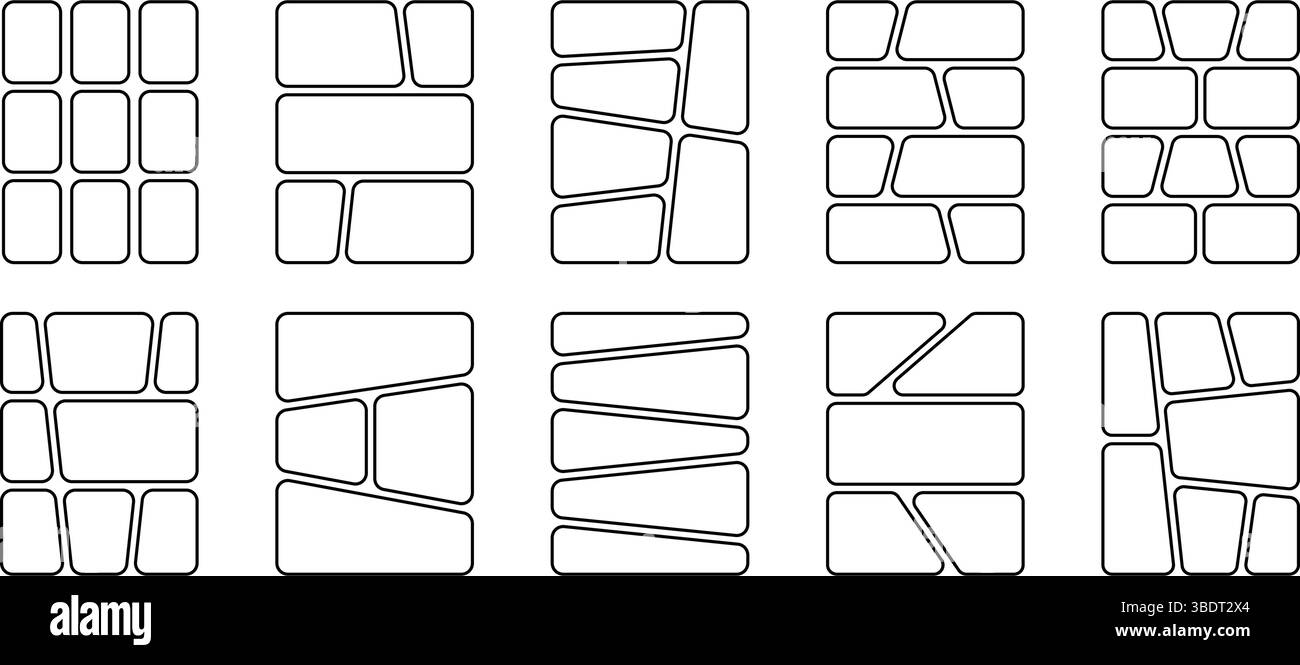 Set of comic book templates. Anime page panels isolated on white ...