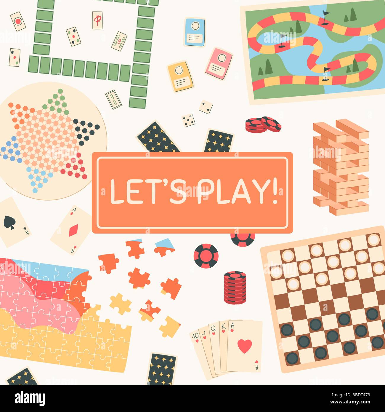 Flat Fun Boardgame Banner Stock Vector Image & Art - Alamy
