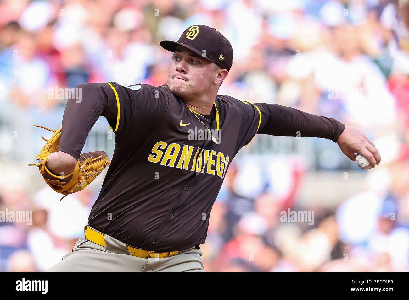 San Diego Padres pitcher Adrian Morejon delivers in the seventh inning ...