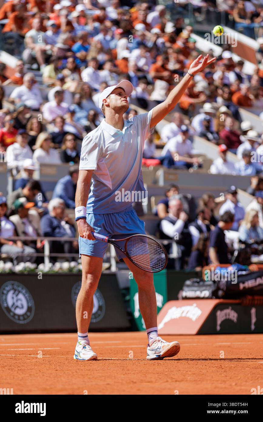 Yannick Hanfmann of Germany during the Roland-Garros 2025, French Open, Grand Slam tennis ...