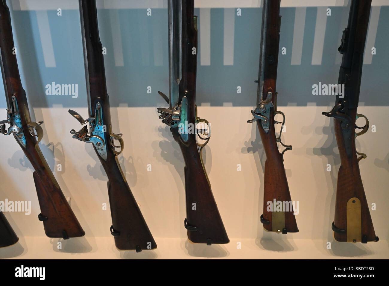 Flintlock rifles and muskets on display at The Tower of London - London ...