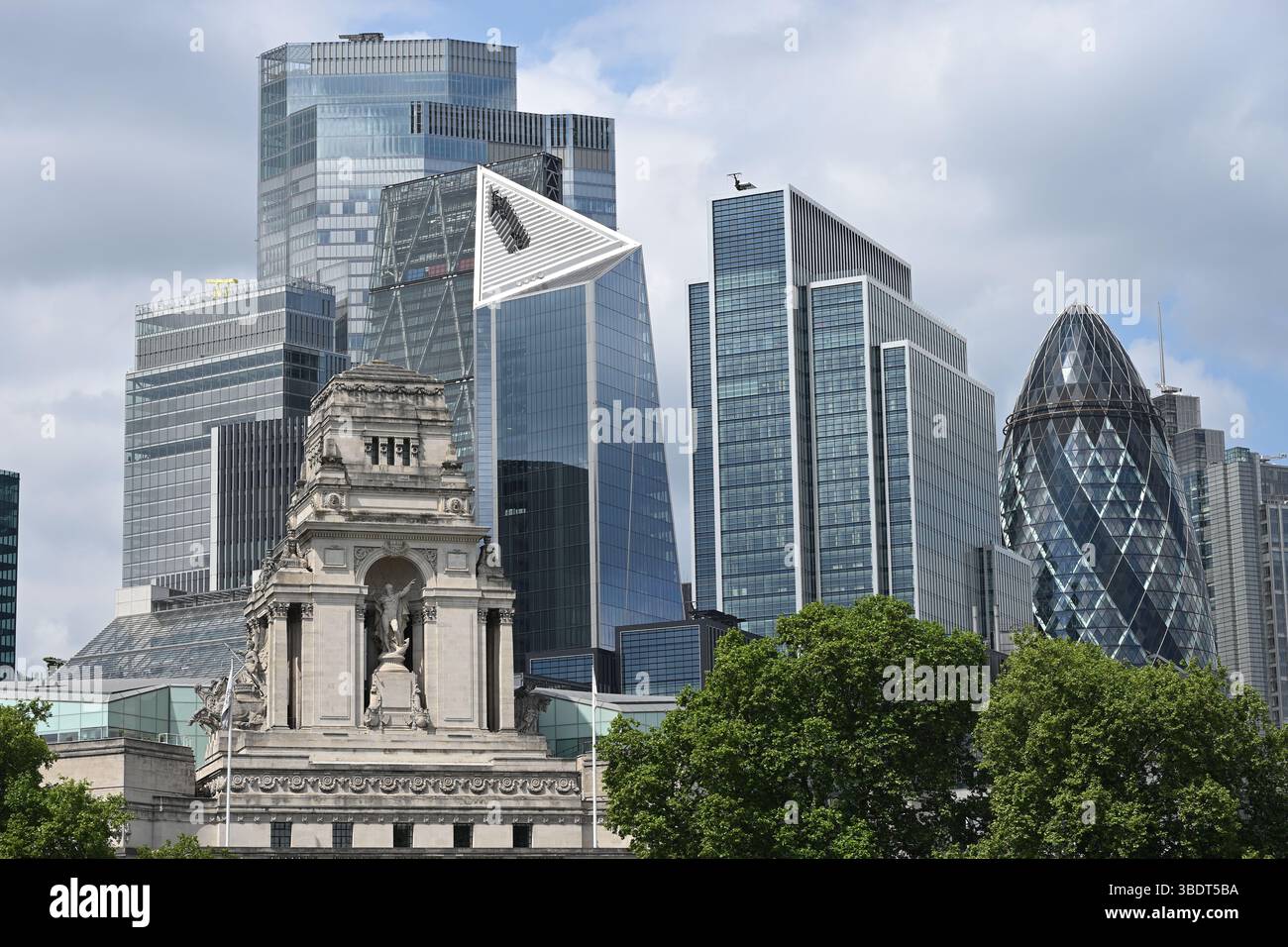 The City of London skyline with 10 Trinity Square on the left and The ...