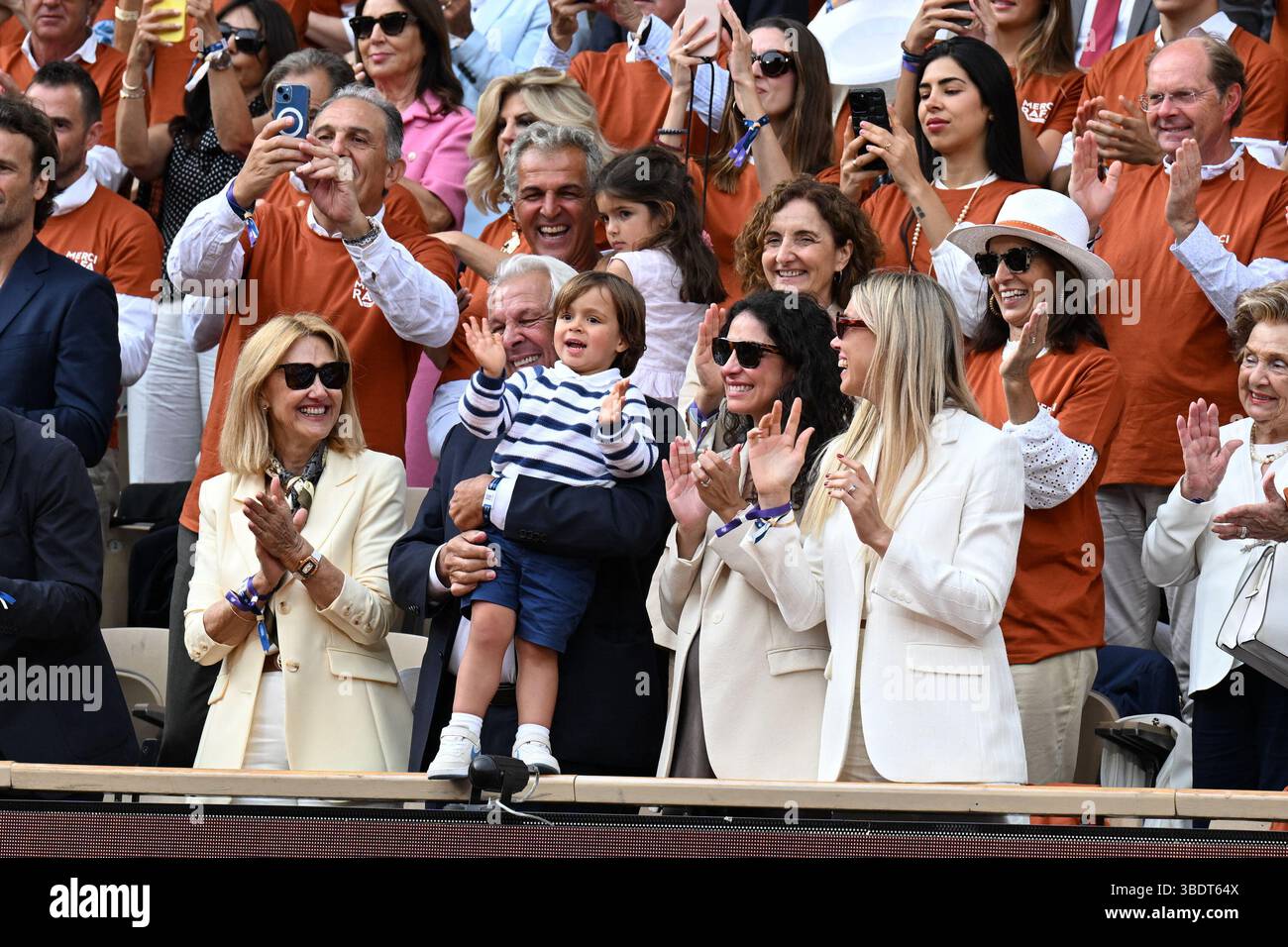 Paris, France. 25th May, 2025. Spanish tennis legend Rafael Nadal's ...