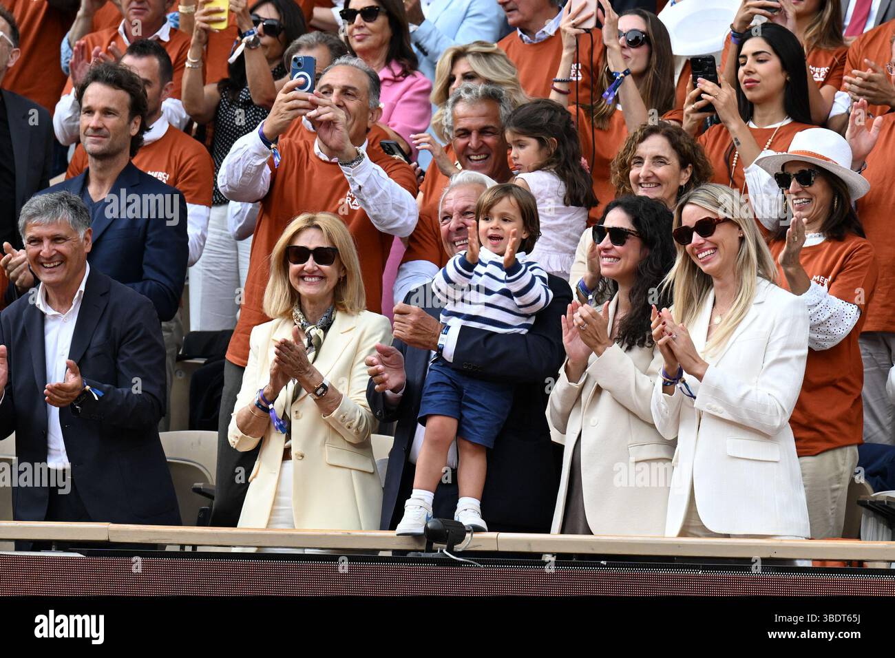 Paris, France. 25th May, 2025. Spanish tennis legend Rafael Nadal's ...