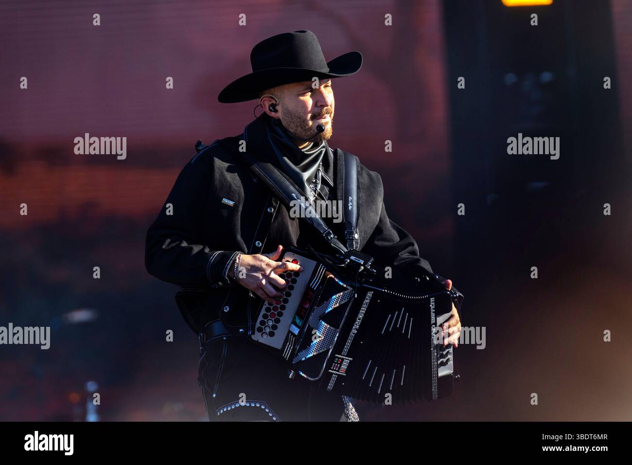 Juan Javier Cantu of Grupo Frontera performs at 2025 Suenos Music ...