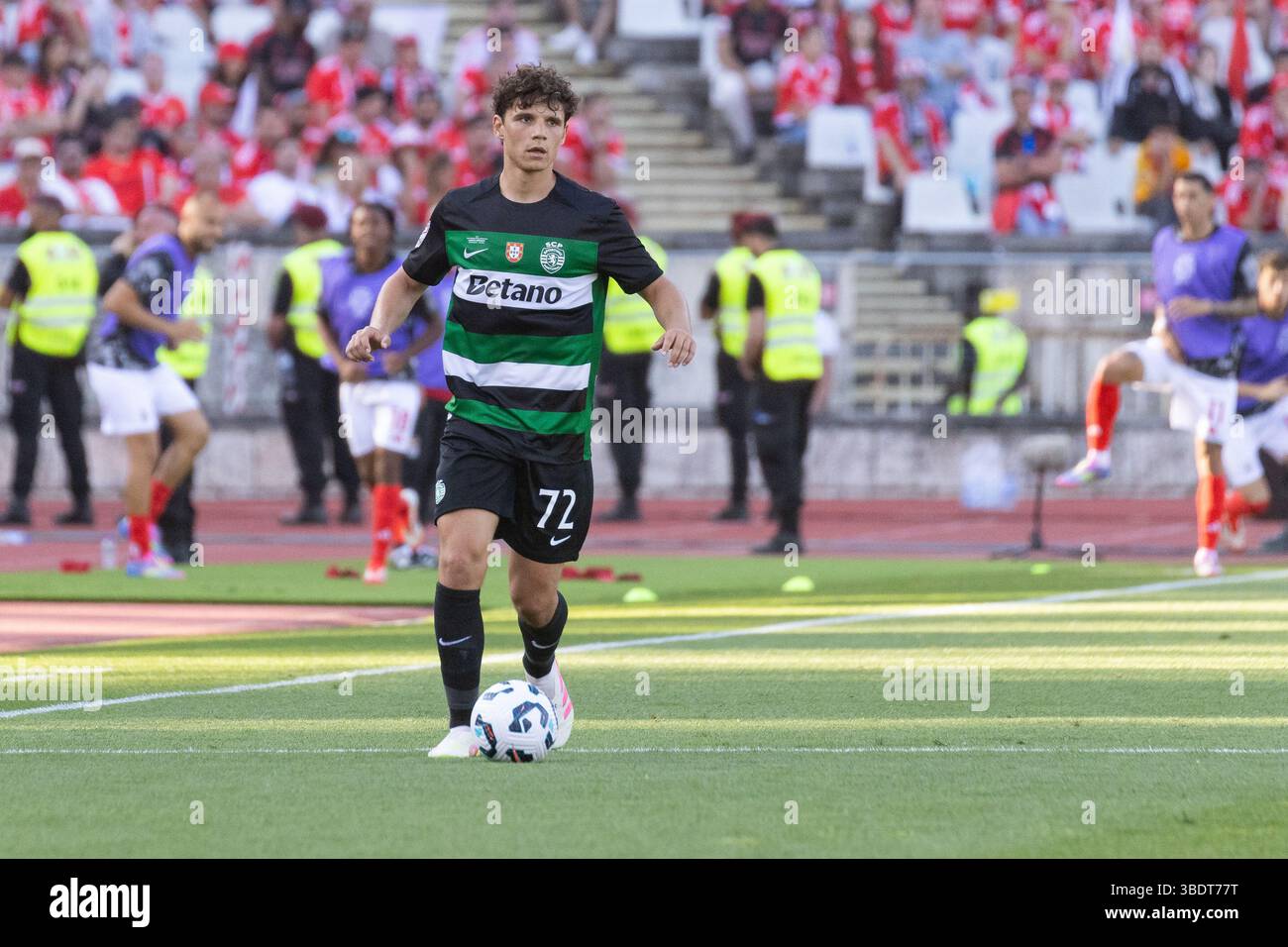May 25, 2025. Caxias, Portugal. Sporting defender from Portugal EDUARDO ...