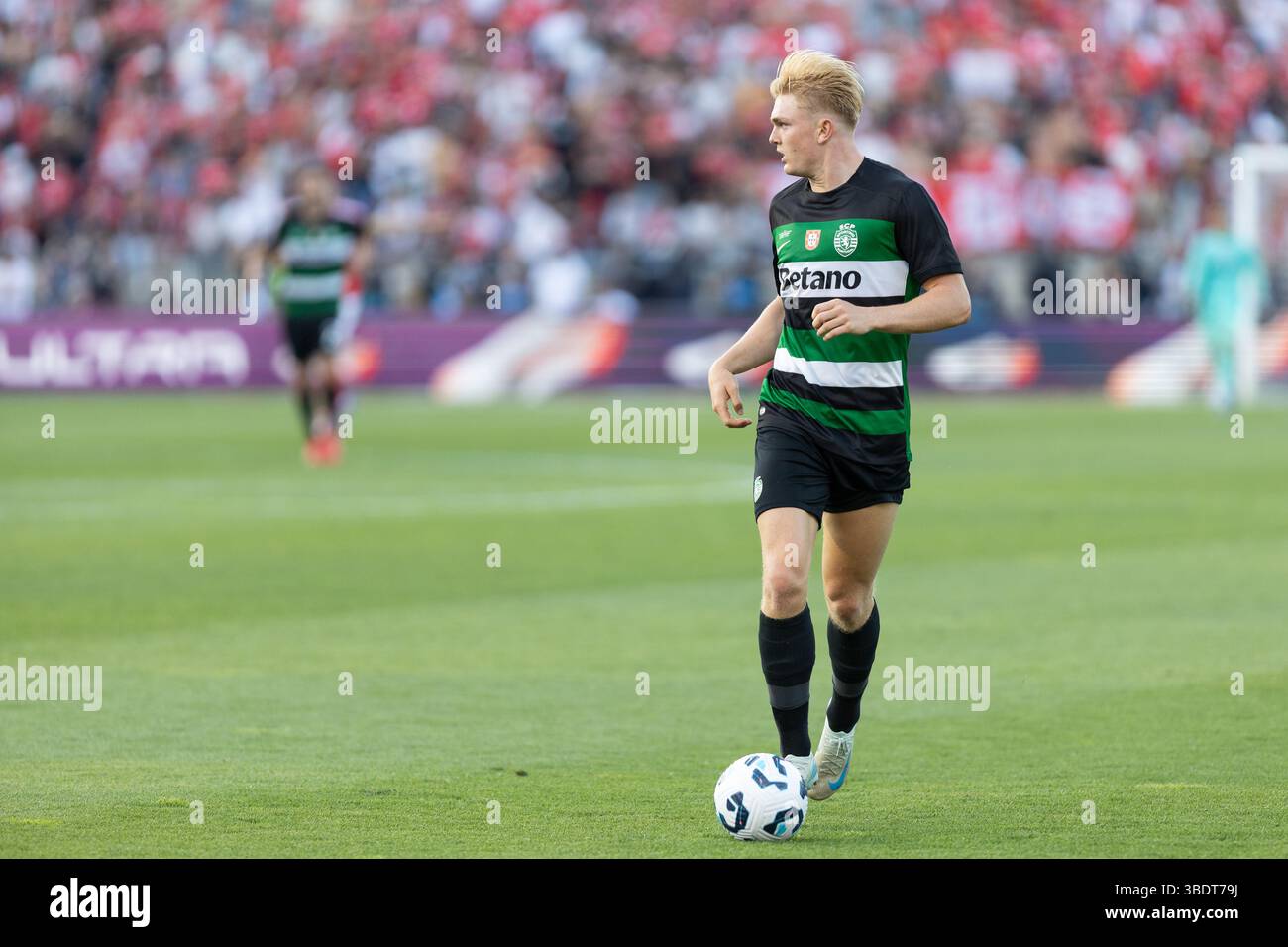 May 25, 2025. Caxias, Portugal. Sporting forward from Denmark CONRAD ...