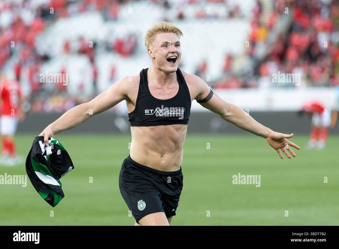 May 25, 2025. Caxias, Portugal. Sporting forward from Denmark CONRAD ...