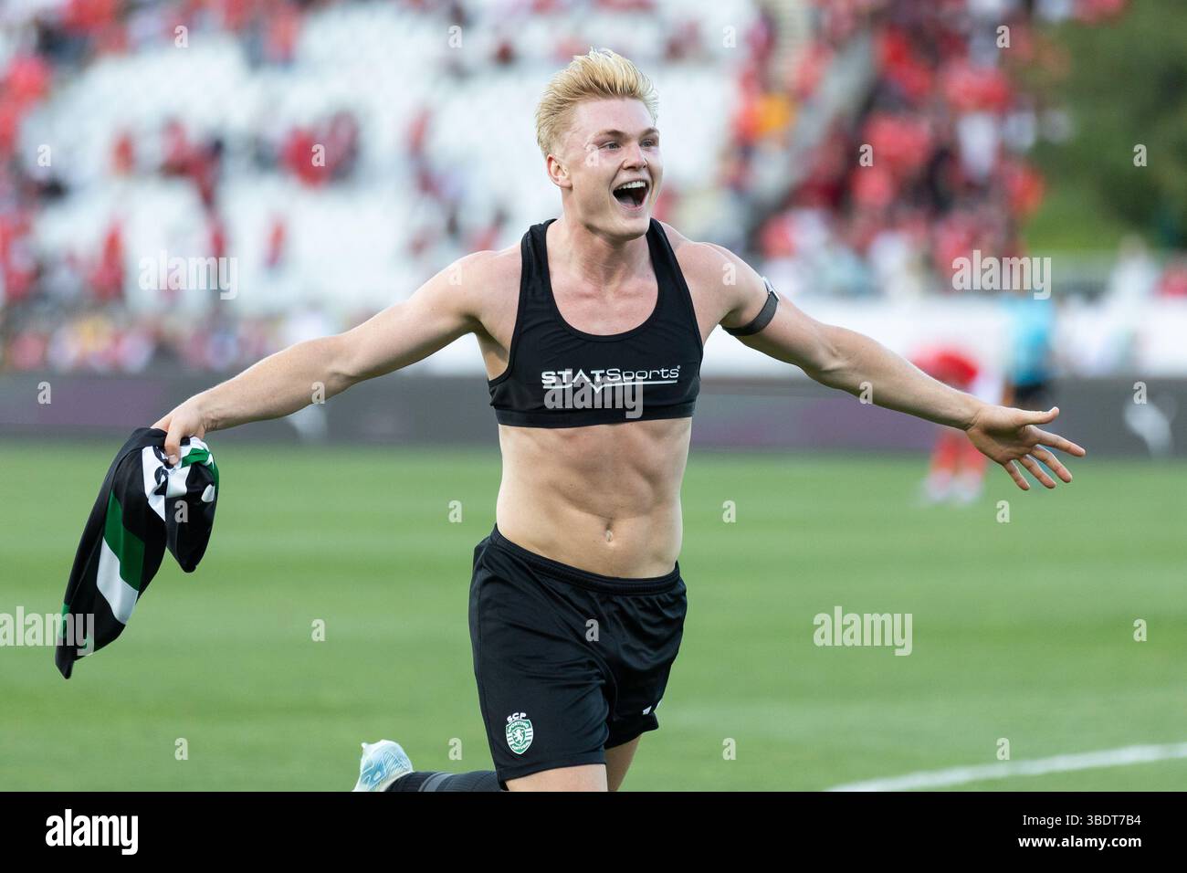 May 25, 2025. Caxias, Portugal. Sporting forward from Denmark CONRAD ...