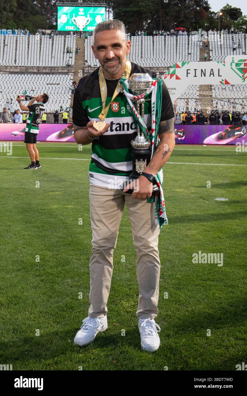 May 25, 2025. Caxias, Portugal. Sporting head coach from Portugal RUI ...