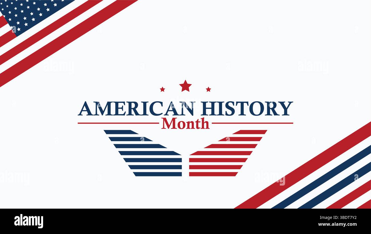 American History Month Reflecting on Our Nation's Journey Stock Vector ...
