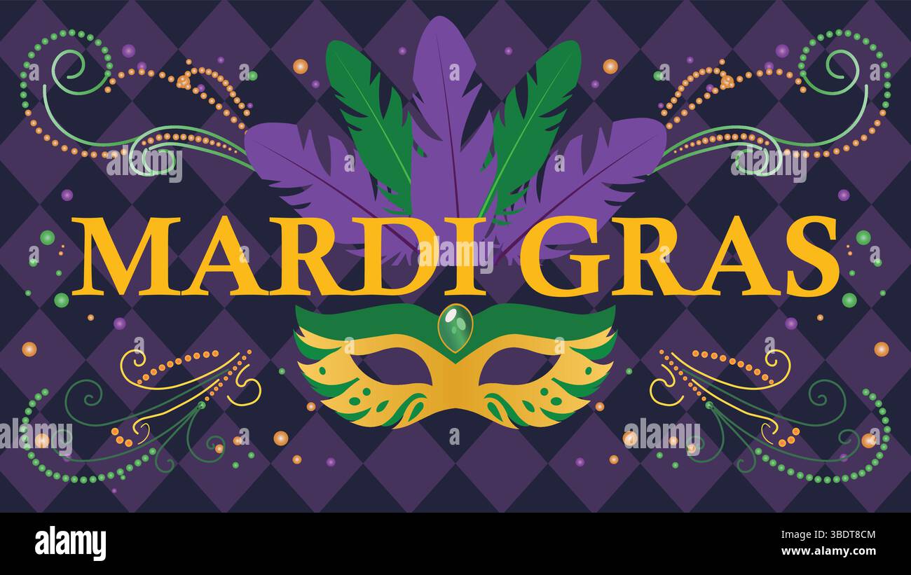 Celebrate the Spirit of Mardi Gras A Festival of Color and Joy Stock ...