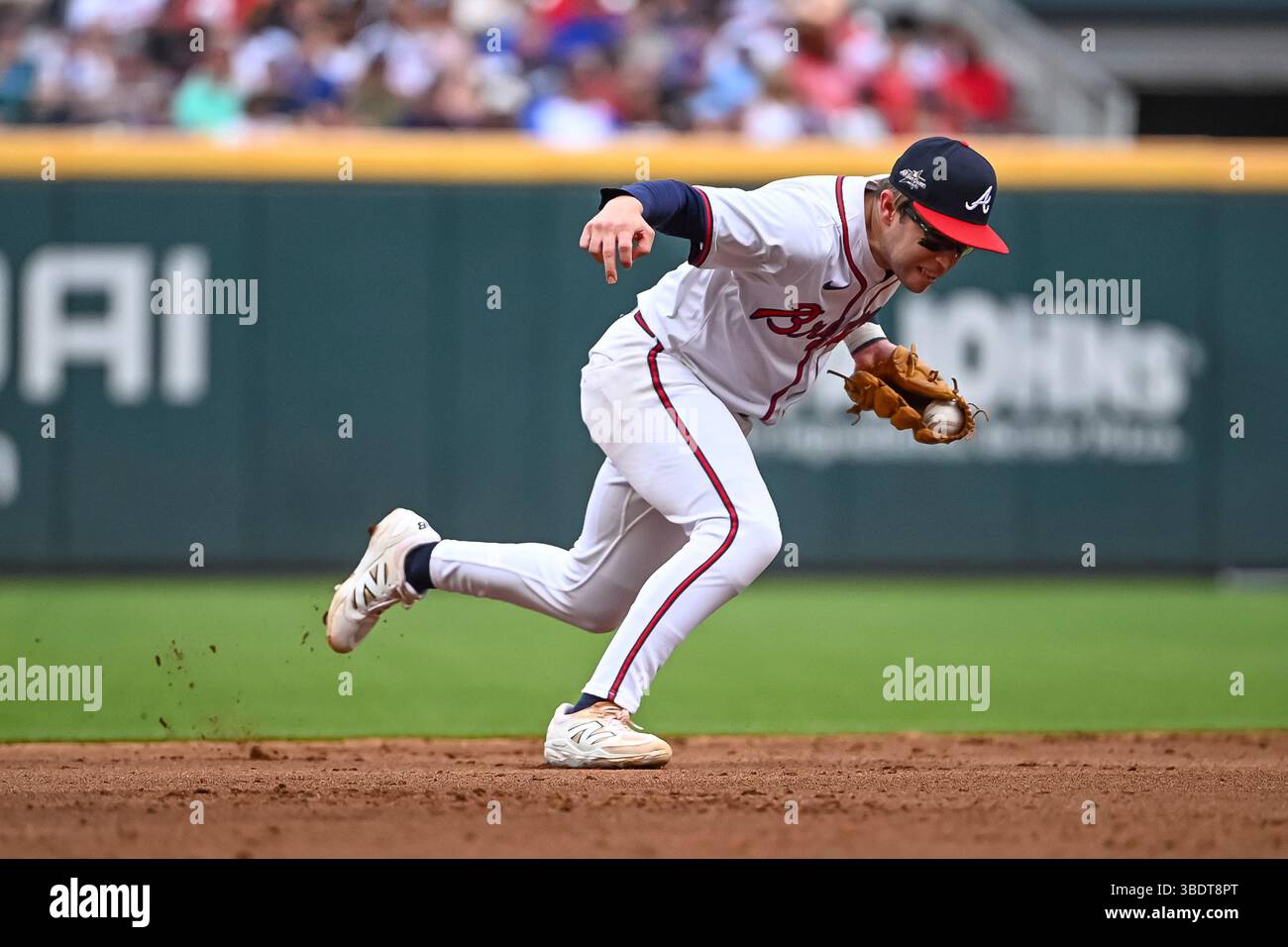 ATLANTA, GA - MAY 25: Atlanta Braves shortstop Nick Allen (2) making a ...