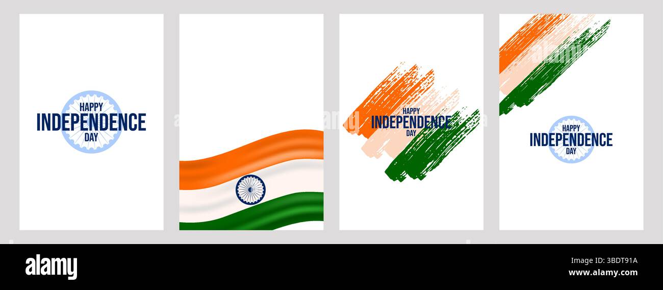 Indian Independence Day poster set template Design. 15 august. National ...