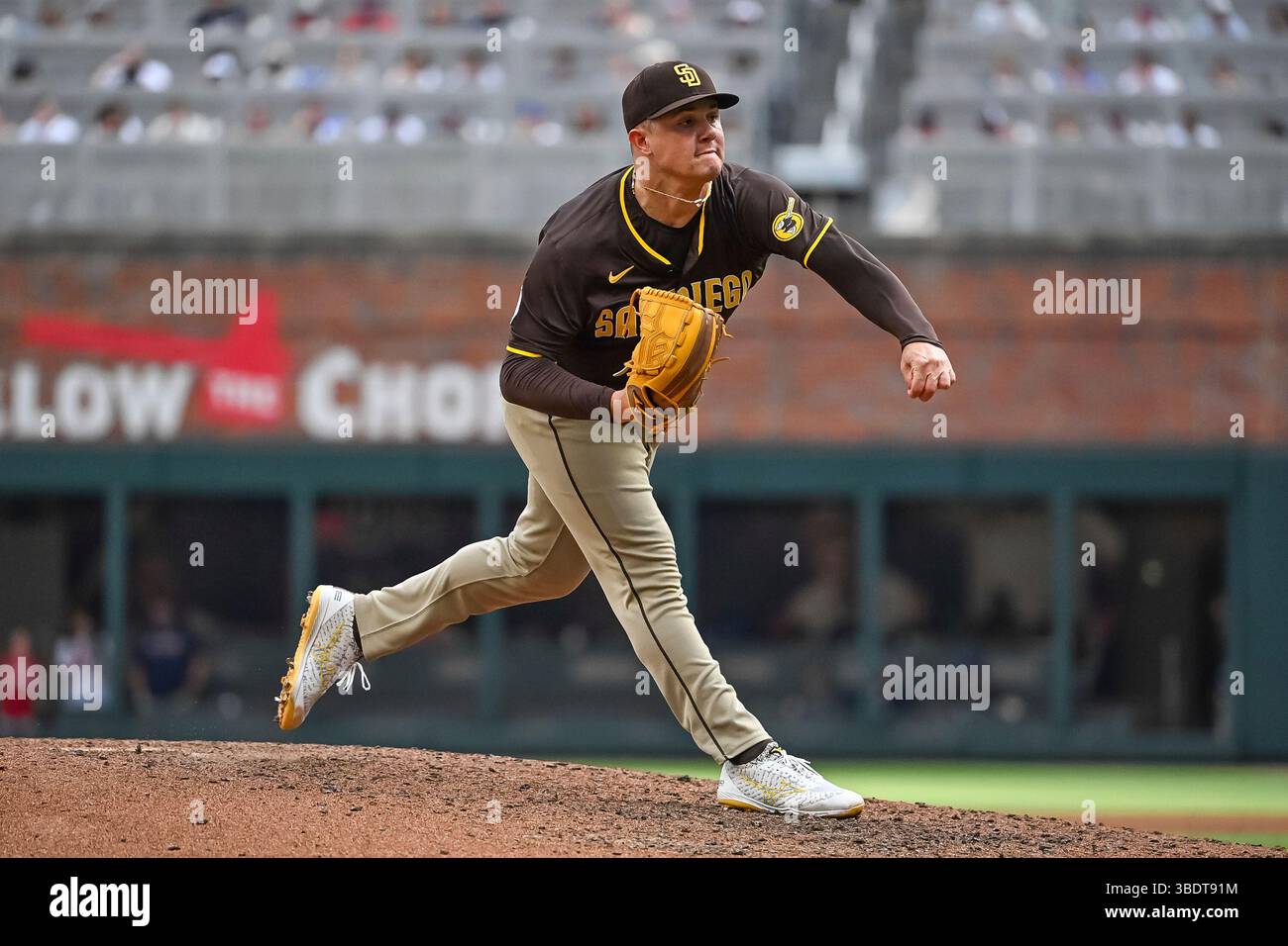 ATLANTA, GA - MAY 25: San Diego Padres pitcher Adrian Morejon (50 ...