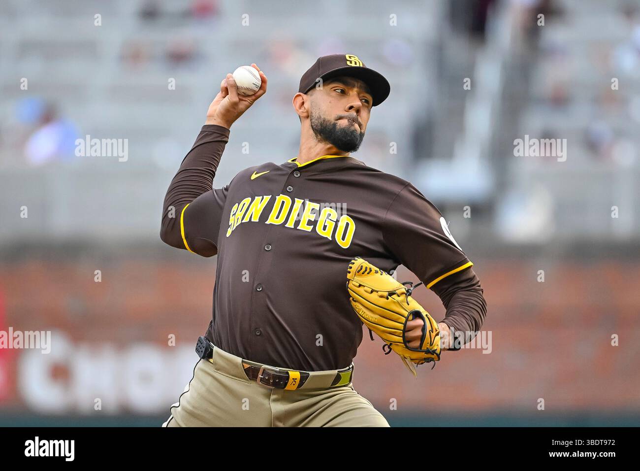 ATLANTA, GA - MAY 25: San Diego Padres pitcher Robert Suarez (75) in ...