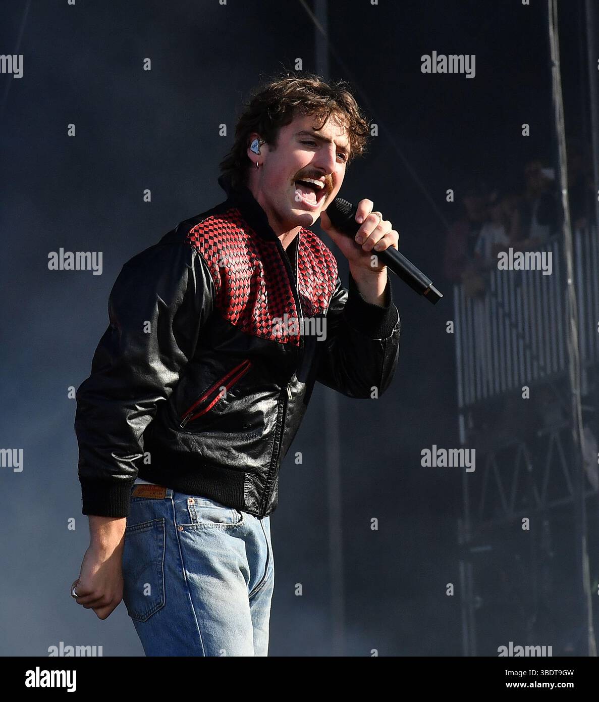 Benson Boone performs on Day 2 of BottleRock Napa Valley Music Festival at Napa Valley Expo on ...