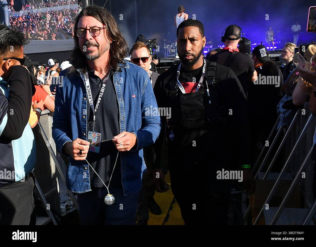 Dave Grohl seen in the crowd during Day 2 of BottleRock Napa Valley ...