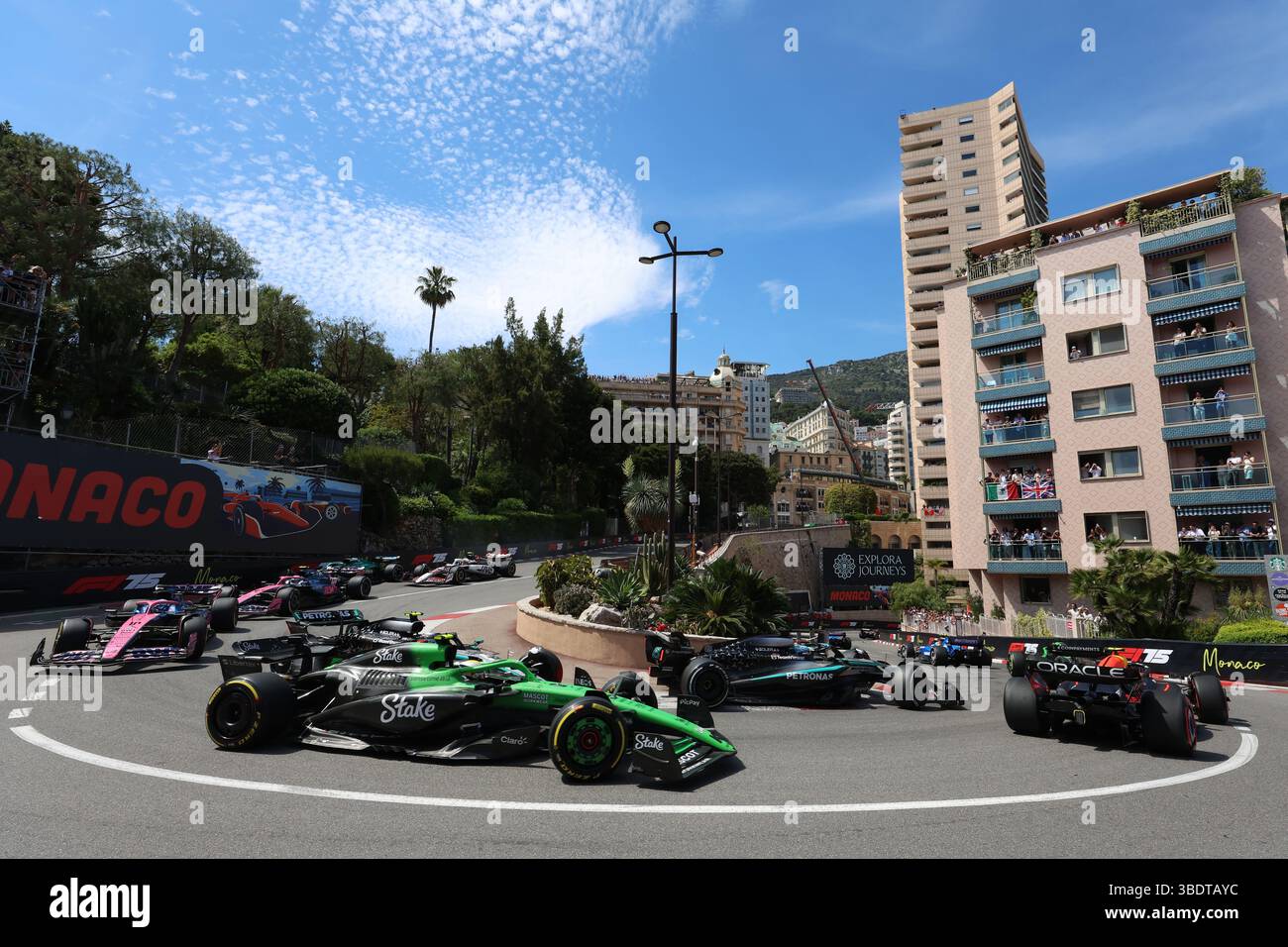 First lap during the 2025 Formula One Monaco Grand Prix, 8th round of ...