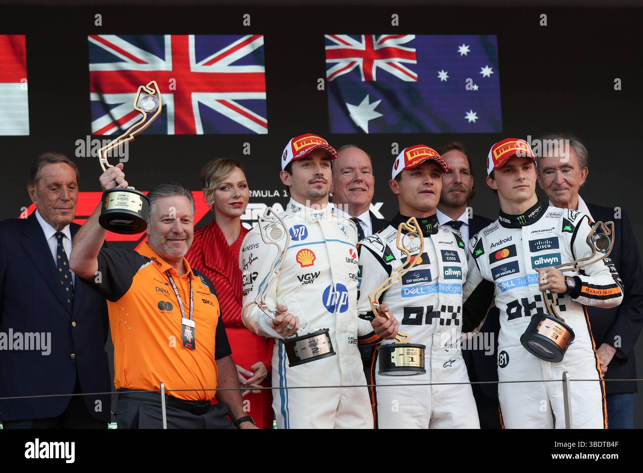 Podium of the 2025 Formula One Monaco Grand Prix, 8th round of the 2025 ...