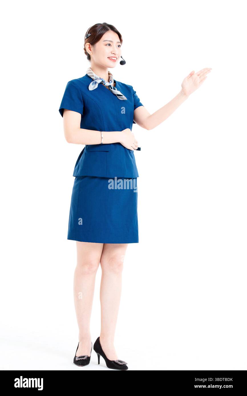 Female after-sales customer service representative wearing a headset ...