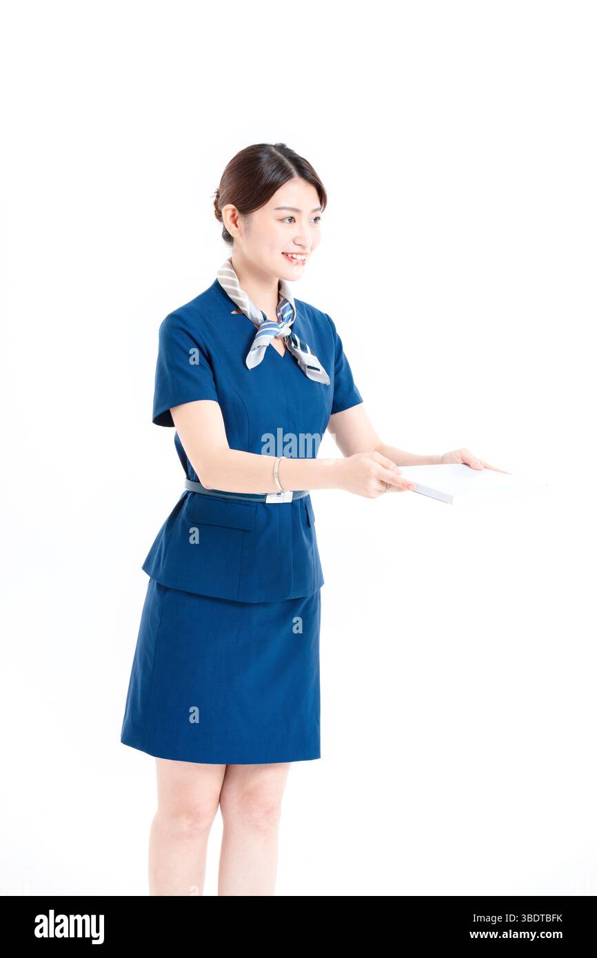 Female after-sales customer service representative wearing a headset ...