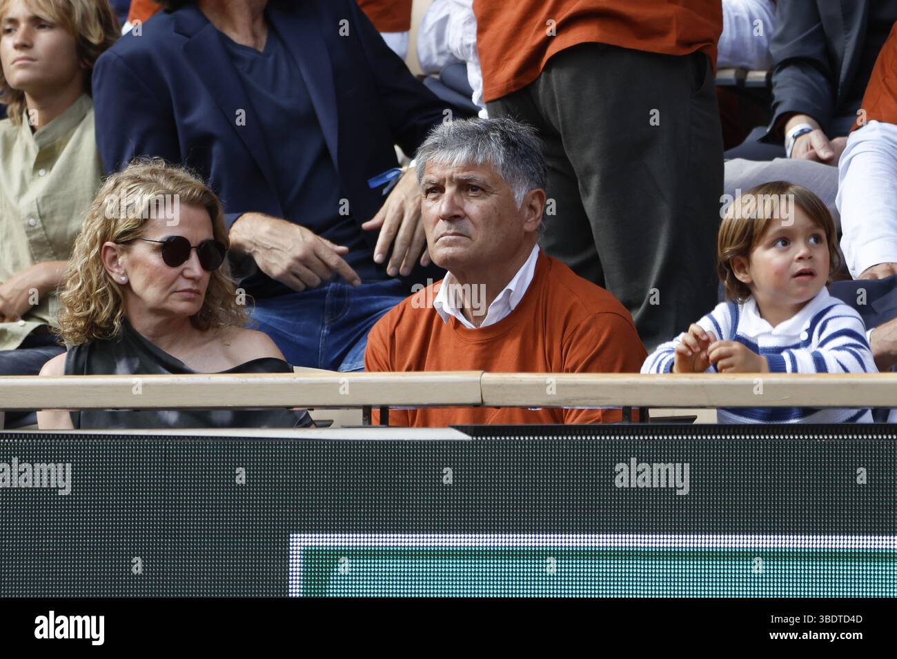 Toni Nadal, Rafael Junior during the ceremony to honor Rafael Nadal's ...