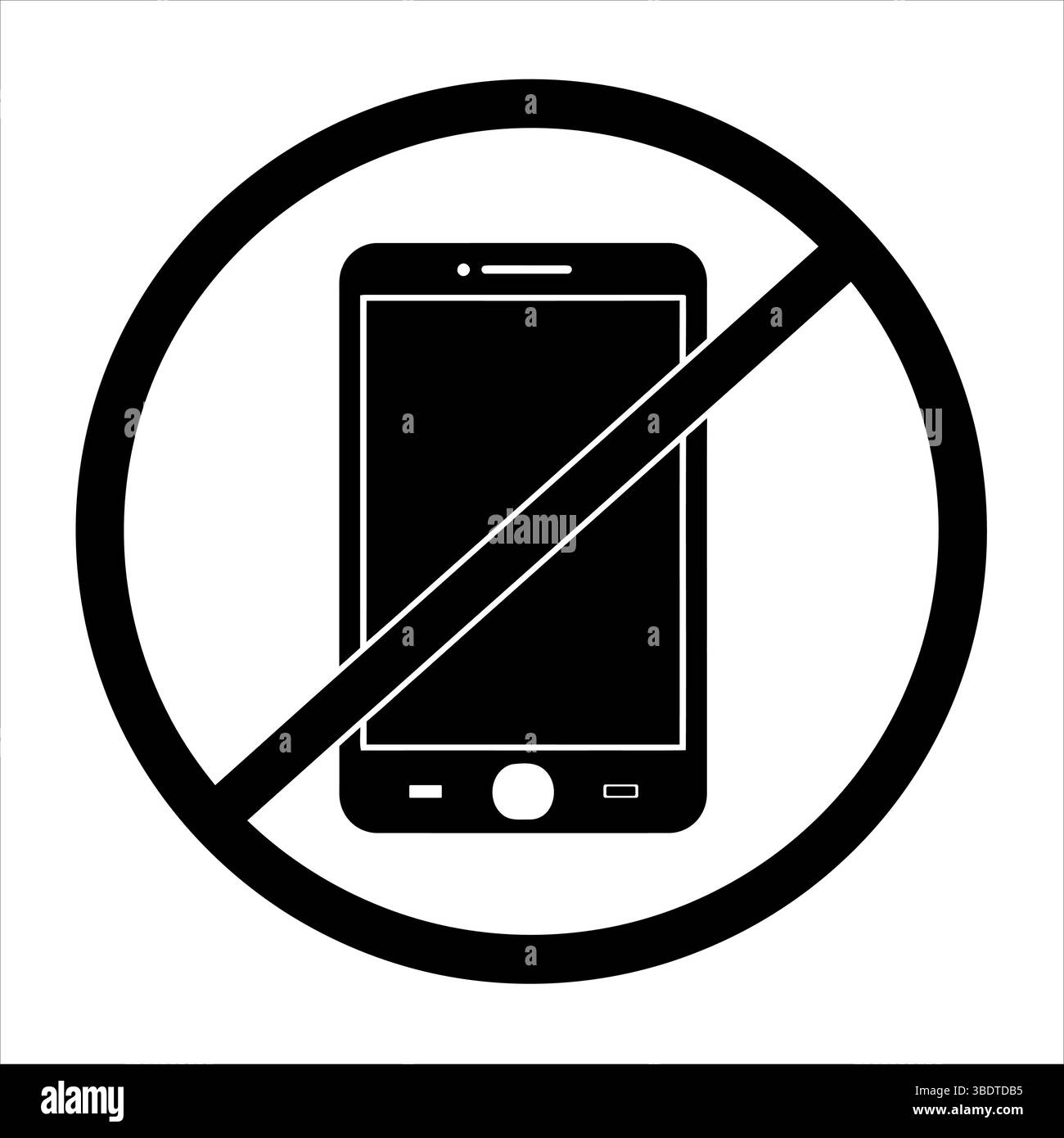 No Cell Phones Allowed Silhouette Vector for Restrictions, Warning ...