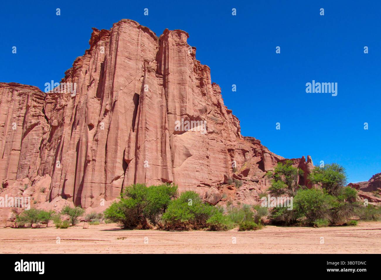 Talampaya Canyon National Park, Argentina. Red stone walls and sand of ...