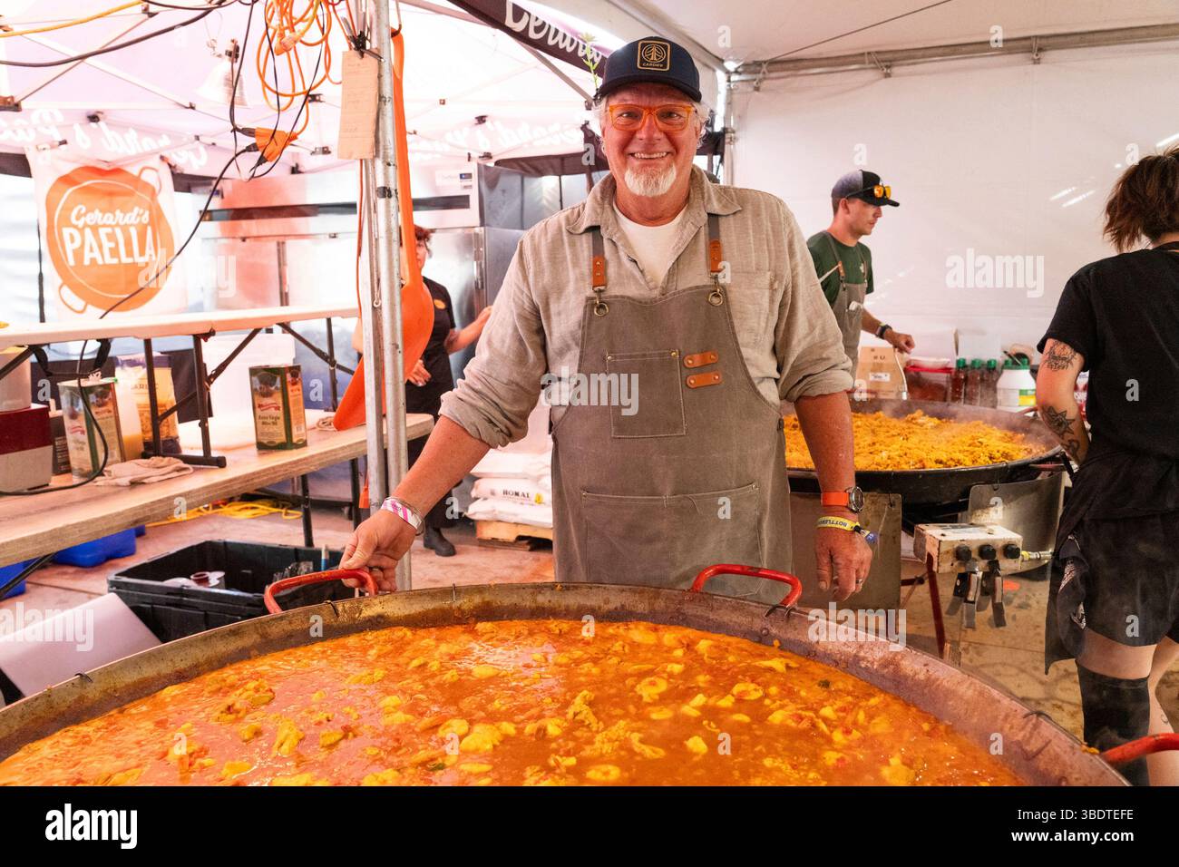 Gerard Nebesky of Gerard's Paella at the 2025 BottleRock Napa Valley on ...