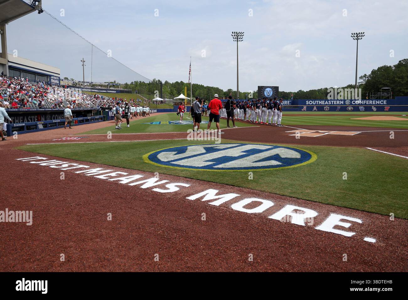 HOOVER, AL - MAY 25: The SEC logo and It Just Means More slogan are ...