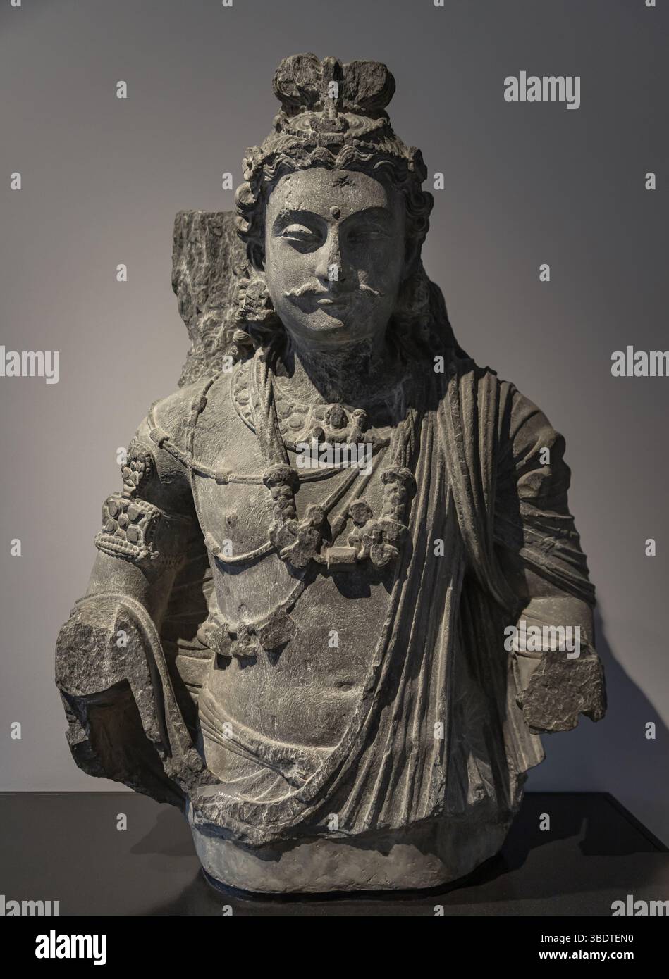 London, UK - May 07, 2025 - Bust of a Bodhisattva Maitreya Sculpture ...