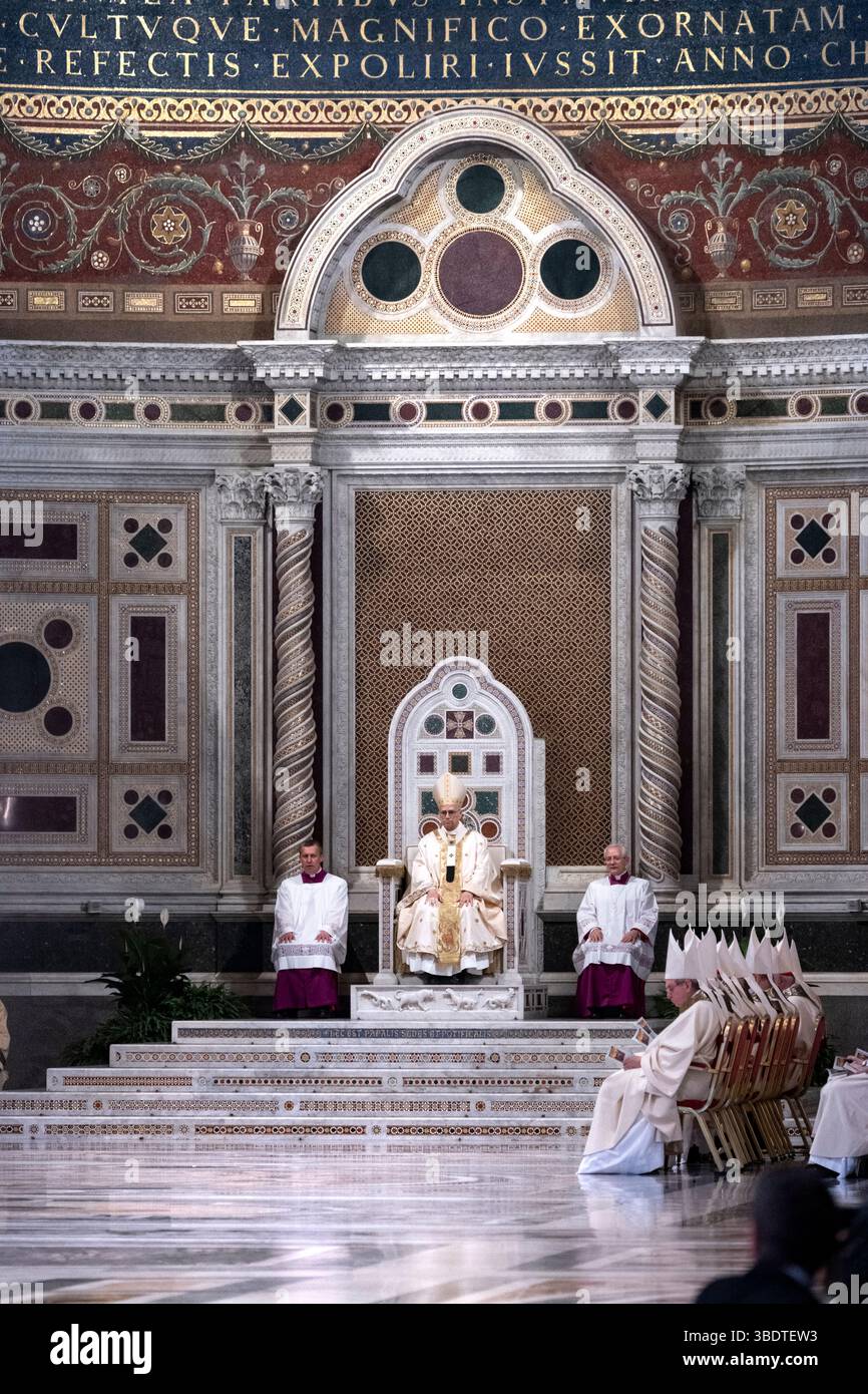 ROME, ITALY - MAY 25: Pope Leo XIV Saint John Lateran archbasilica holy ...