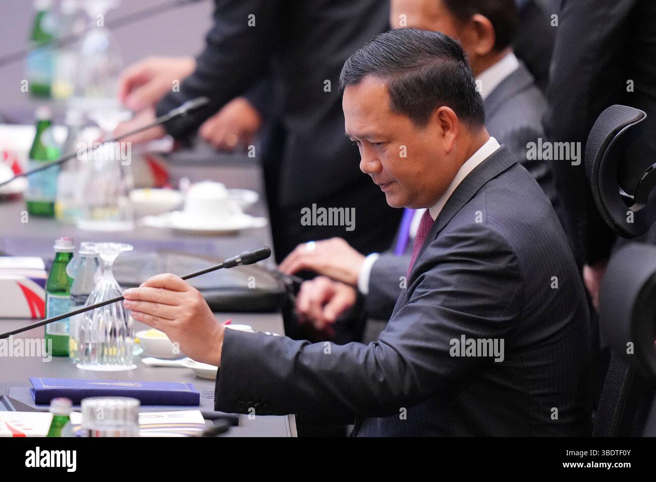 Cambodian Prime Minister Hun Manet attends the plenary session at the ...