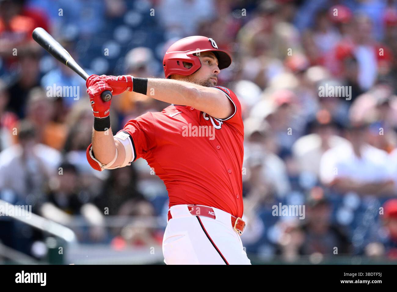 Washington Nationals Nathaniel Lowe In Action During A Baseball Game