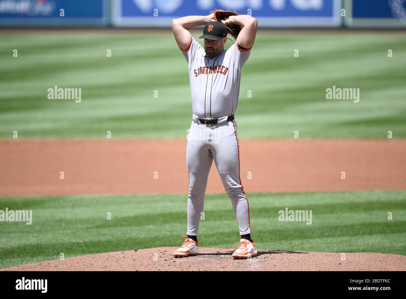 San Francisco Giants starting pitcher Robbie Ray (38) in action during ...