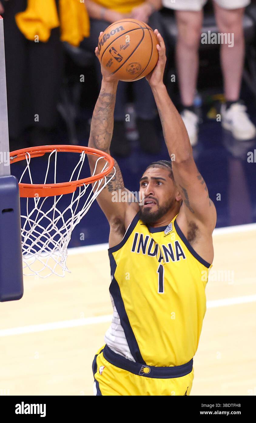 Indianapolis, United States. 25th May, 2025. Indiana Pacers Obi Toppin ...