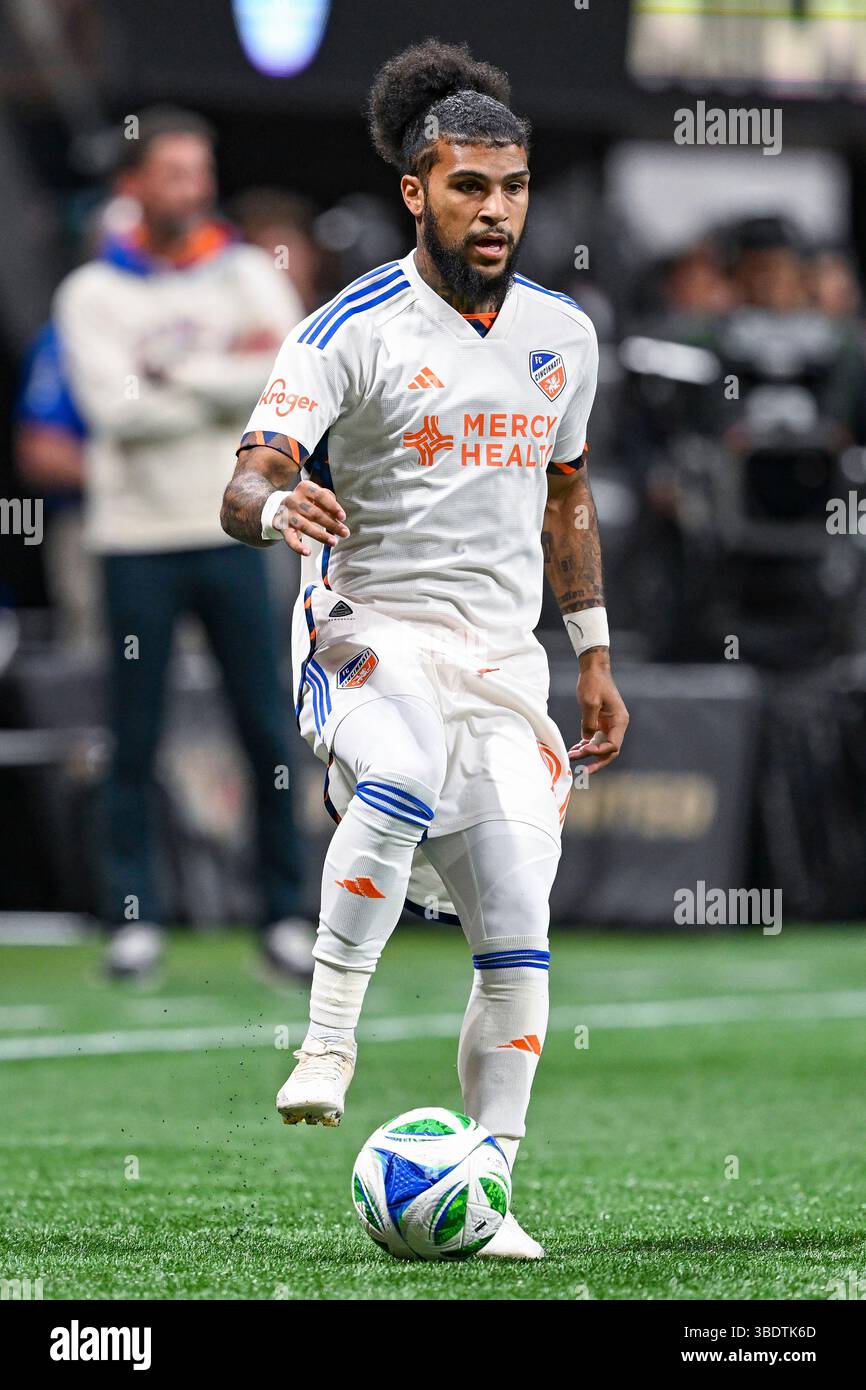 ATLANTA, GA – MAY 25: DeAndre Yedlin #91 of FC Cincinnati reacts during ...