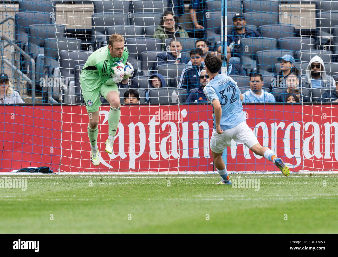 New York, NY, May 25, 2025: Goalkeeper Chris Brady (1) of Chicago Fire ...