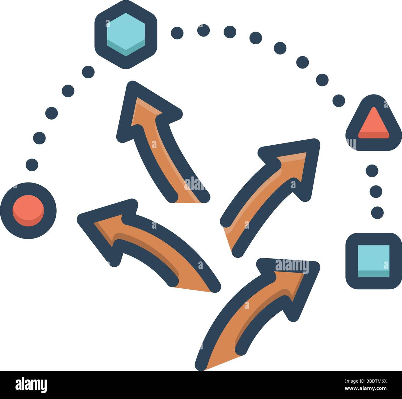 Pathway choice icon decision Stock Vector Images - Alamy