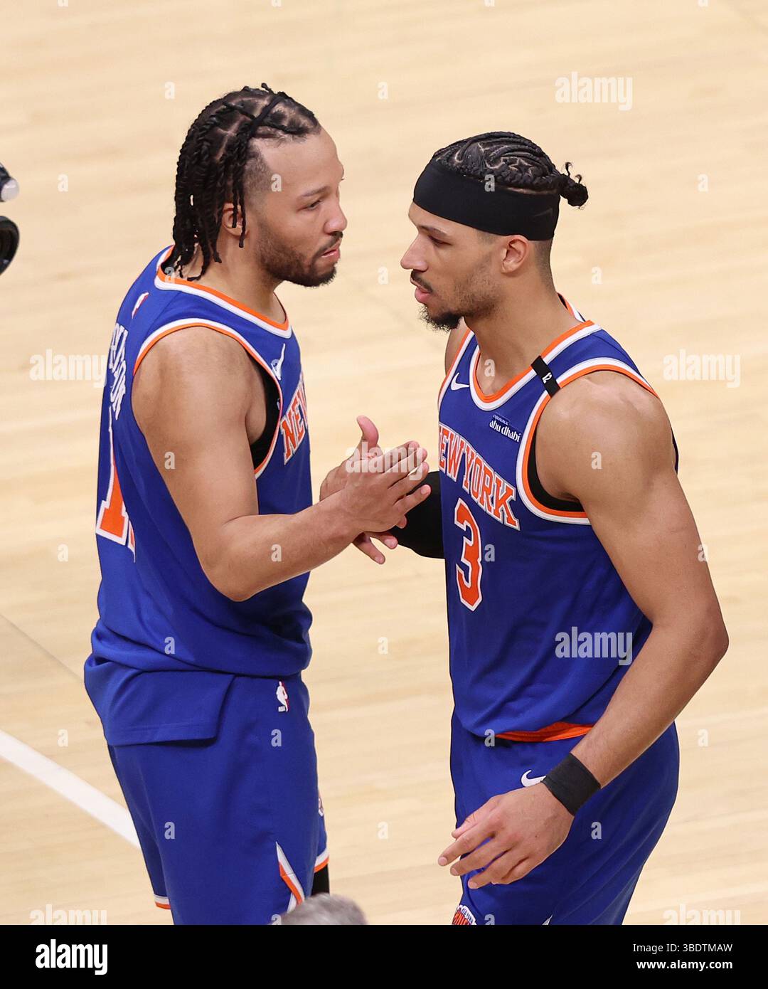 Indianapolis, United States. 25th May, 2025. New York Knicks Jalen ...