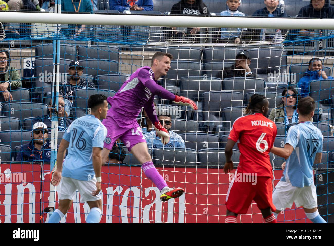 New York, NY, May 25, 2025: Goalkeeper Matt Freeze (49) of NYCFC in ...